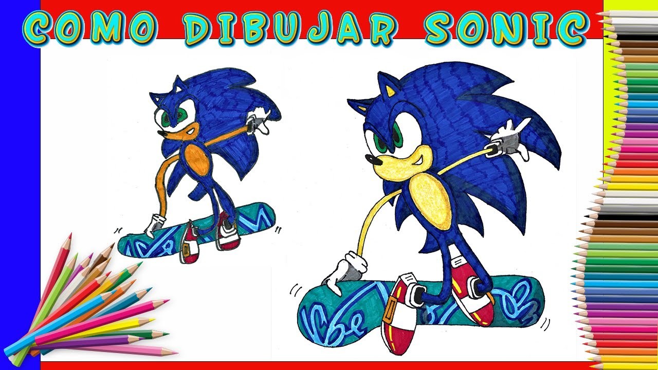 Como Dibujar Sonic Para Ni Os