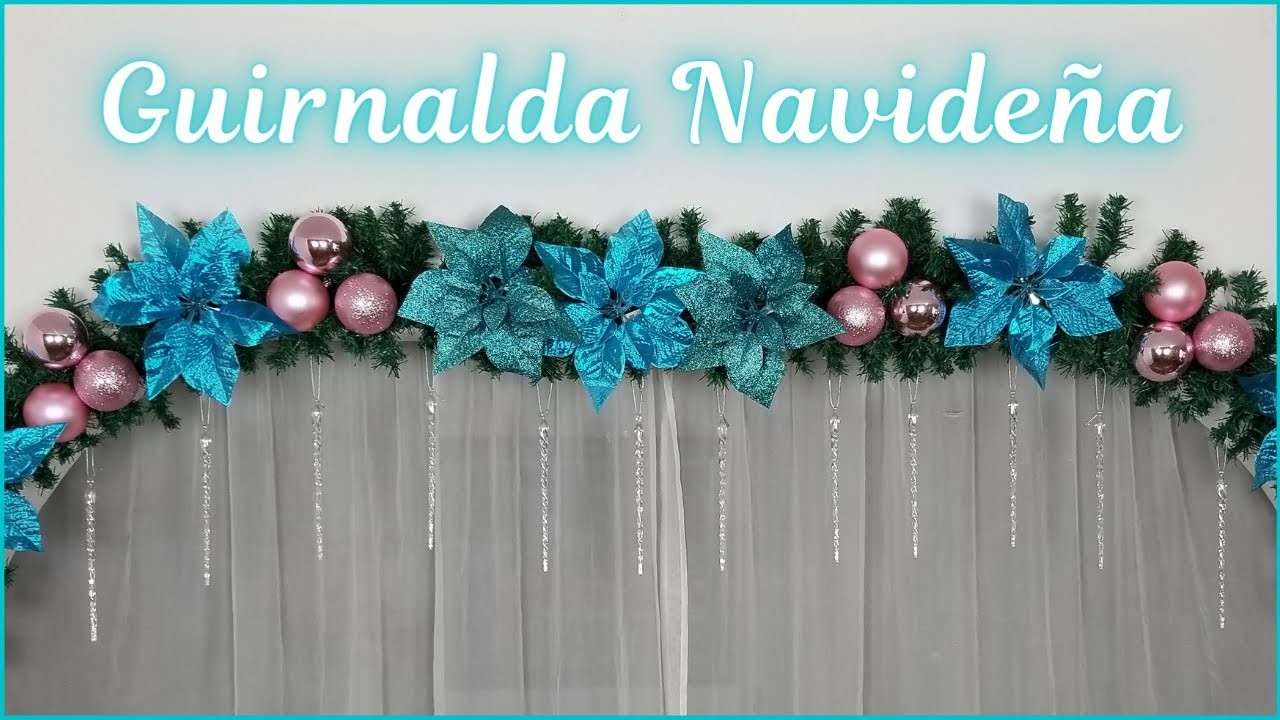 DIY COMO HACER UNA GUIRNALDA NAVIDEÑA 2022 PARA ARCOS O PARED. MANUALIDADES NAVIDEÑAS.NAVIDAD